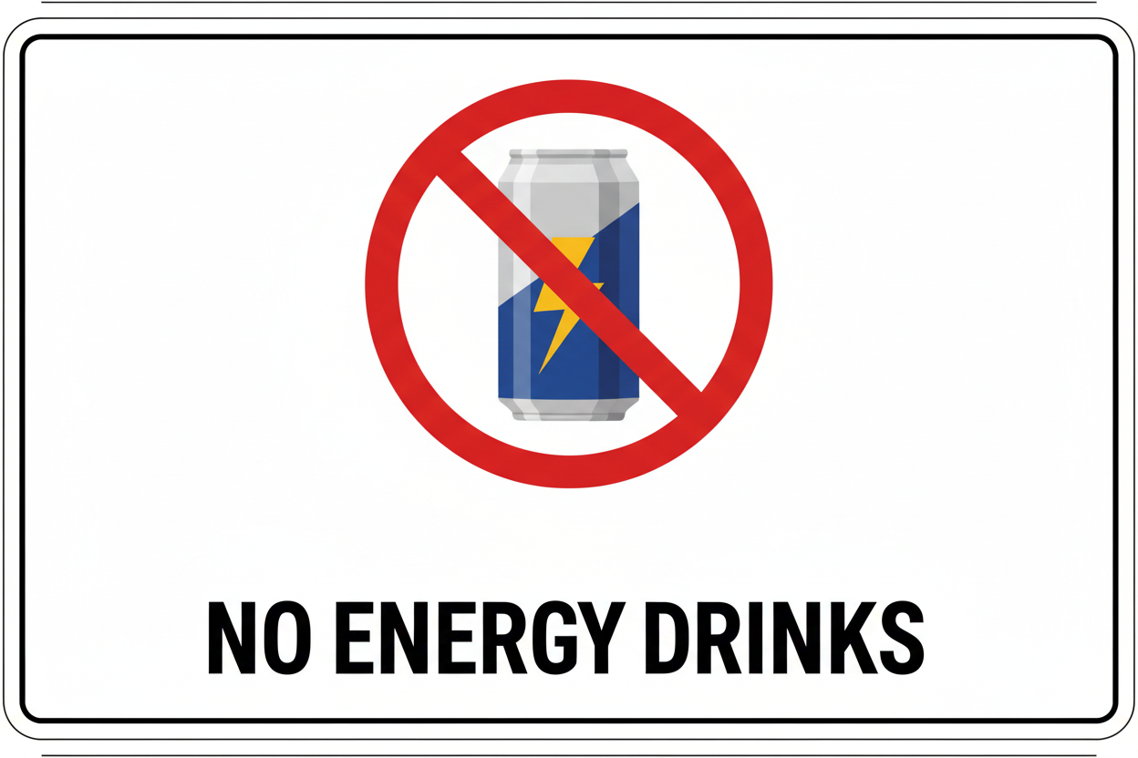 No Energy Drinks – Kiefer Aquatics